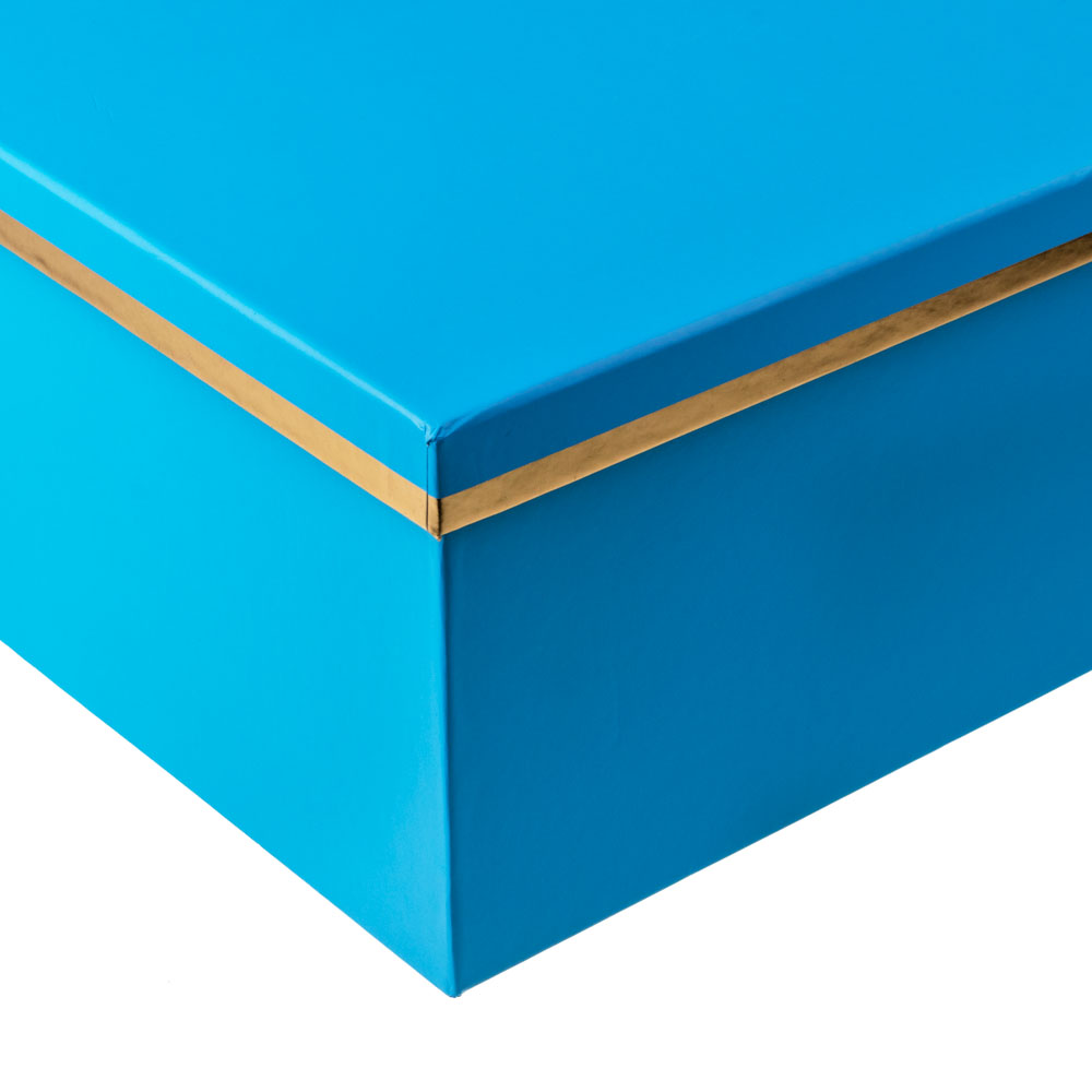 Sky Blue Gift Box with Gold Trim – Value Co – South Africa
