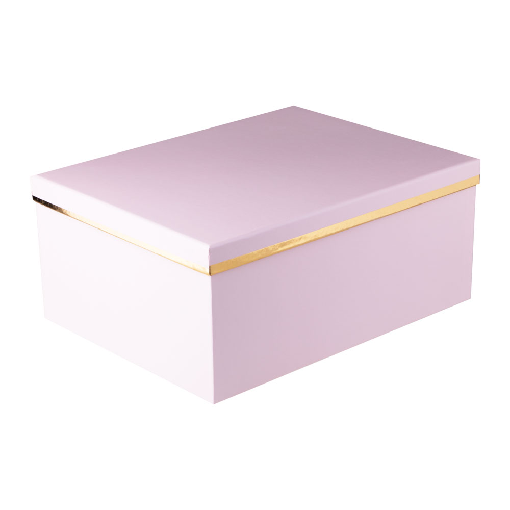 Light Pink Gift Box with Gold Trim – Value Co – South Africa