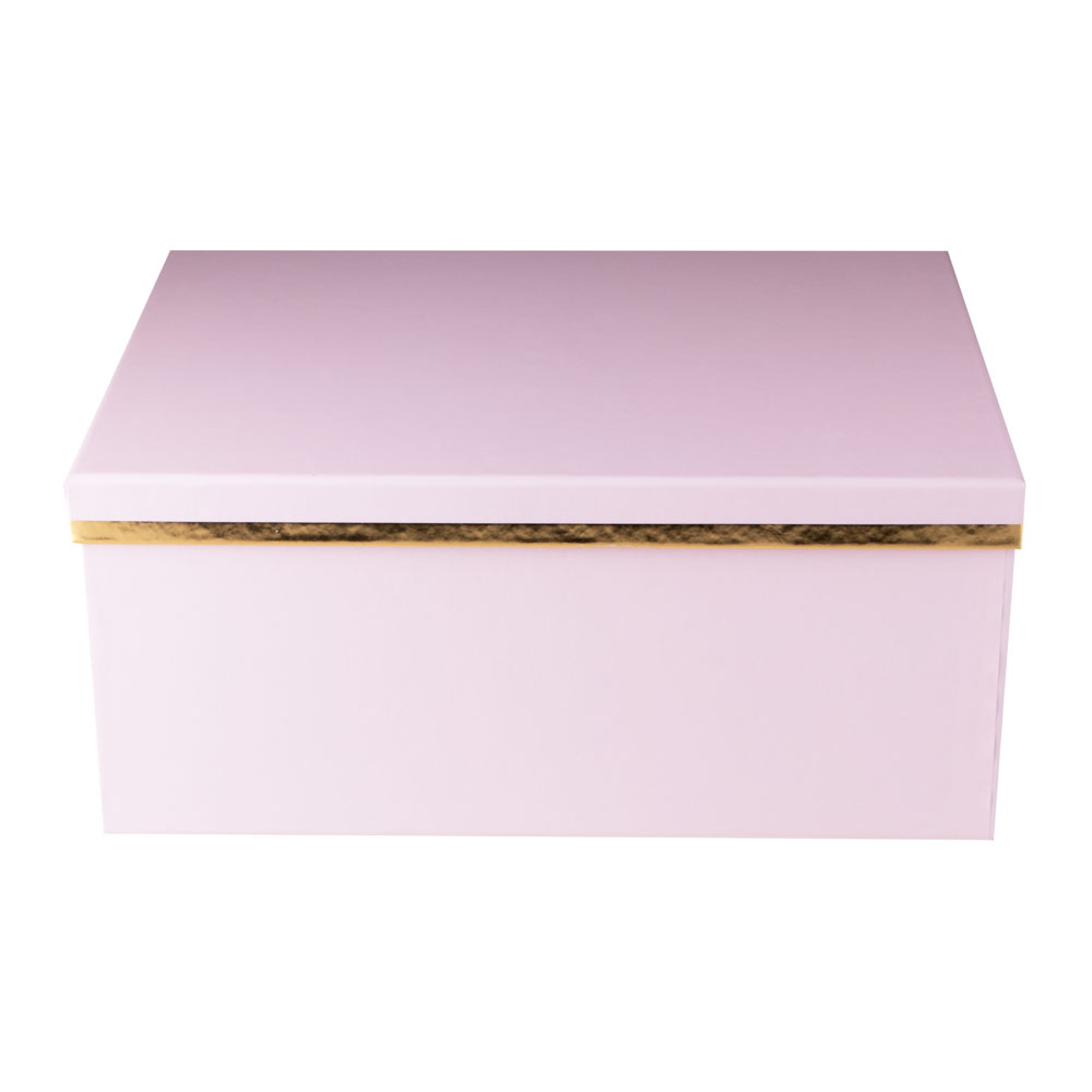 Light Pink Gift Box with Gold Trim – Value Co – South Africa
