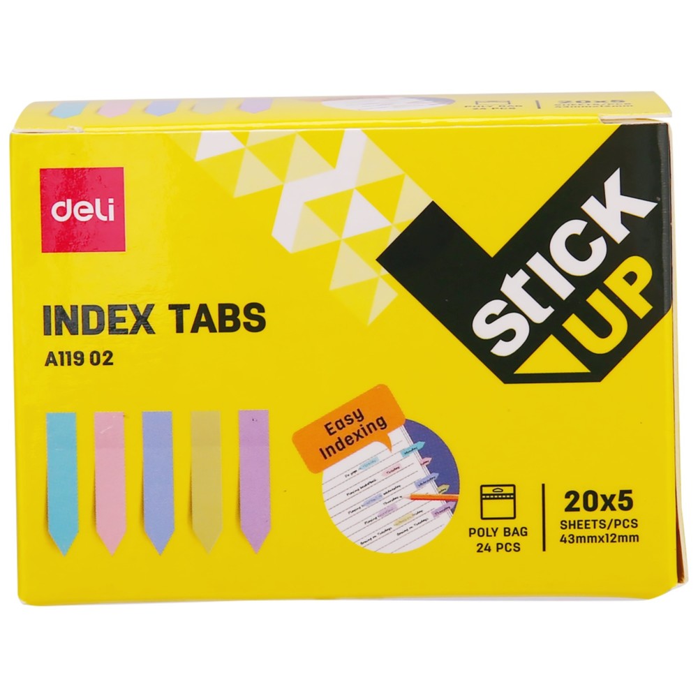 Deli Index Tabs 43x12mm Tab – Value Co – South Africa